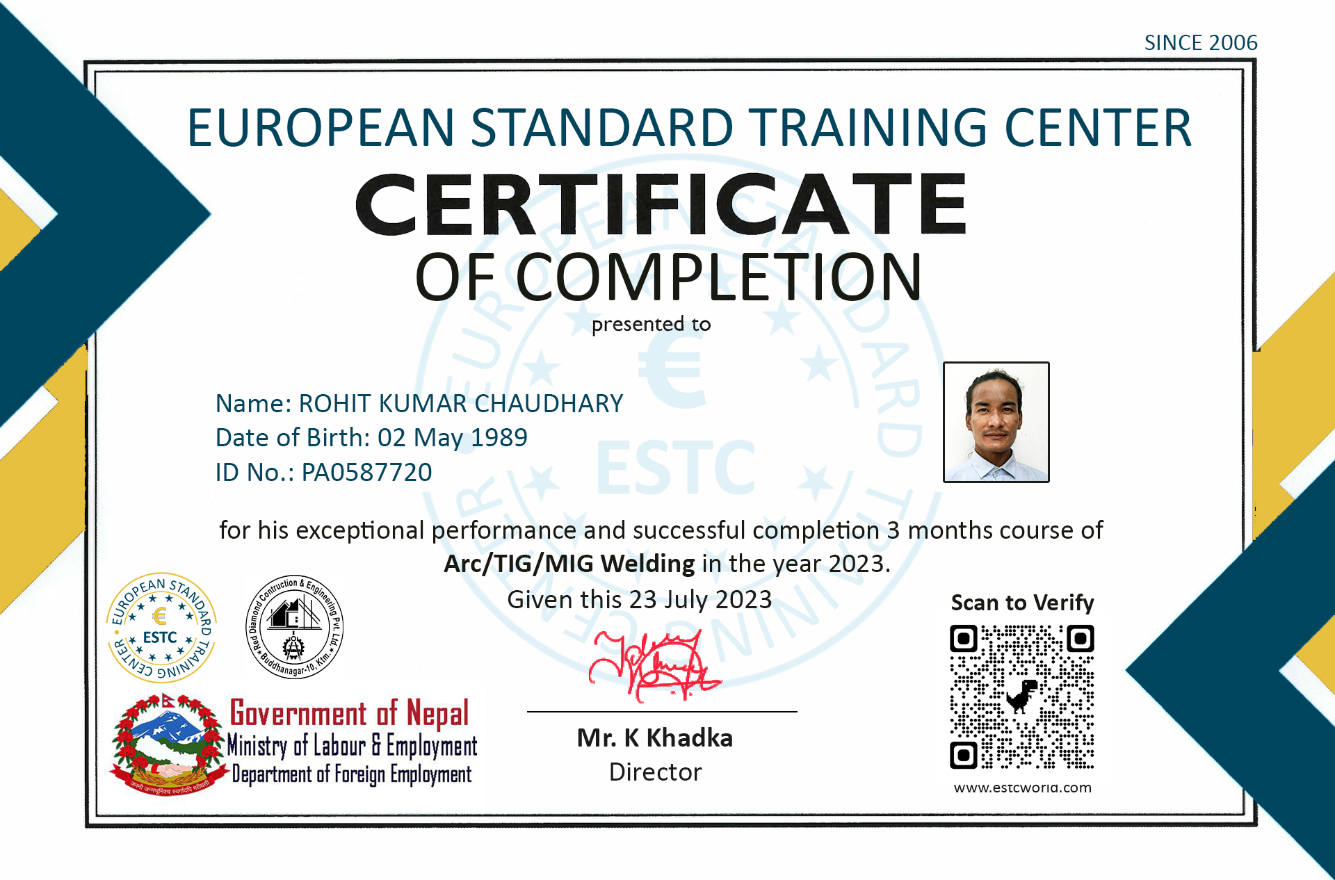 ROHIT KUMAR CHAUDHARY: Arc/Tig/MIG Welding – estcworld.com